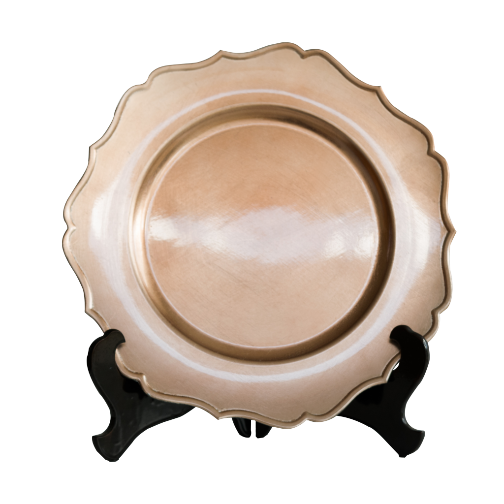 Plato Base Melamina BRONCE - Blue Eventos RD